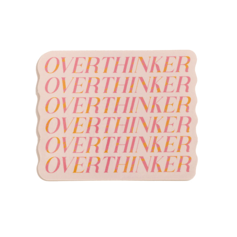 Overthinker Pink Sticker – Kass Lynae Designs